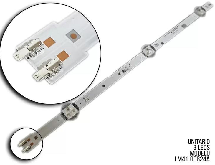 Barra led unitario 3 leds para tv un43t5300ag un43t5300 unitario 3 leds ...