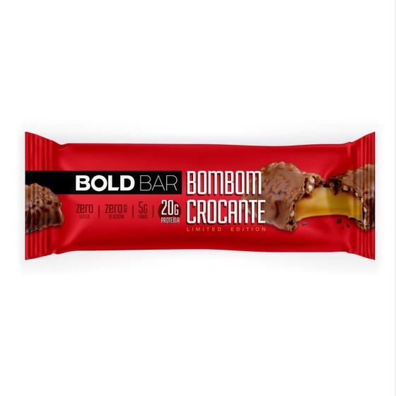 Barra Proteica Bold Bombom Crocante Zero Açúcar - Barra de Proteína ...