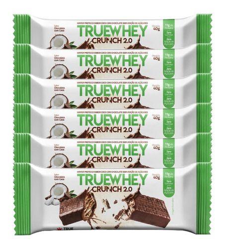 Barra Proteica True Whey 11g Proteina Coco Com Chocolate 6 Unidades ...