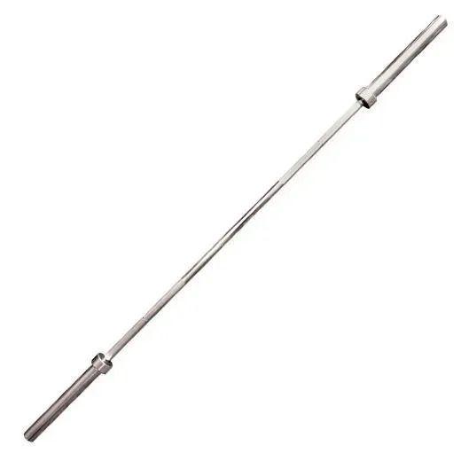 Barra reta olímpica cromada maciça para musculação com bucha de bronze ...