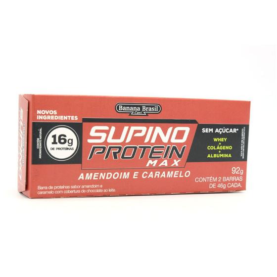 Barra Supino Protein Amendoim com Caramelo Max Banana Brasil 2x46g - Barra de Proteína ...