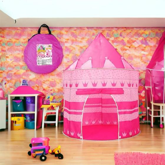 Barraca de Princesa Infantil Rosa Menina Tenda Castelo Princesa Cabana ...