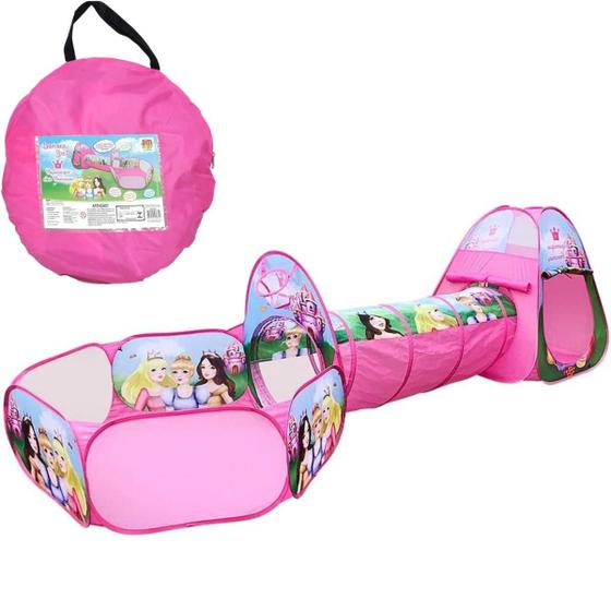 Barraca Infantil 3 em 1 com Túnel Feminina Menina Dm Toys - Barraca ...