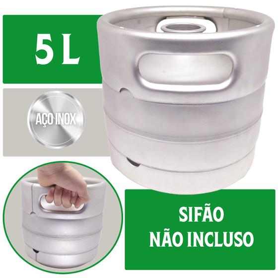 Barril de Chope Inox 304 - 5 Litros - BKI - Dornas e Barris - Magazine ...