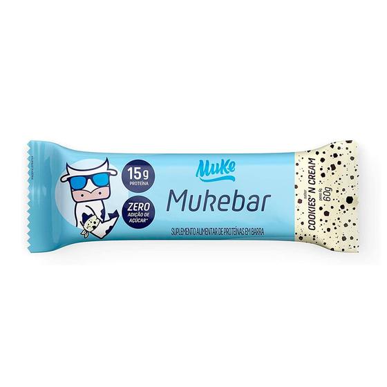 Barrinha de Proteína Muke Mukebar Sabor Cookies'n Cream 60g - +Mu ...