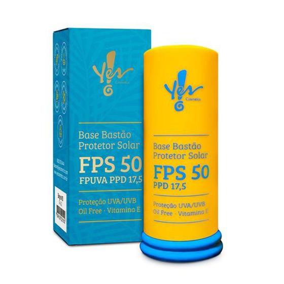 Base Bastão Protetor Solar FPS 50 Bege 04, 14 g - Yes! Cosmetics - Base ...