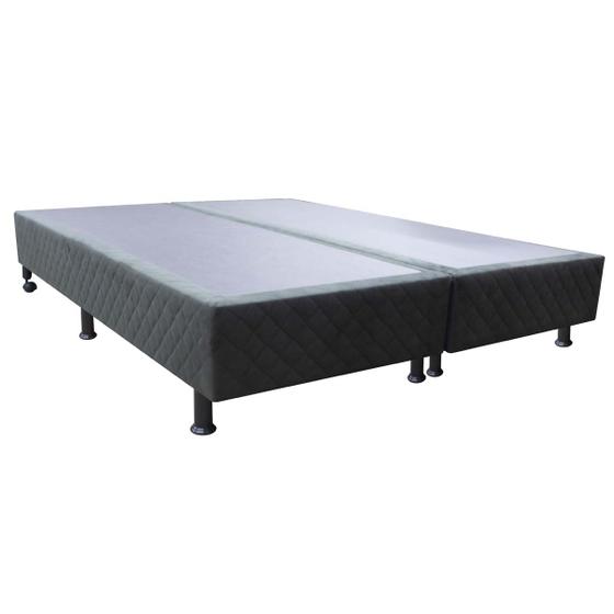 Base Cama Box Casal King Size Suede Bordado SkyBox - Sky Box - Base ...