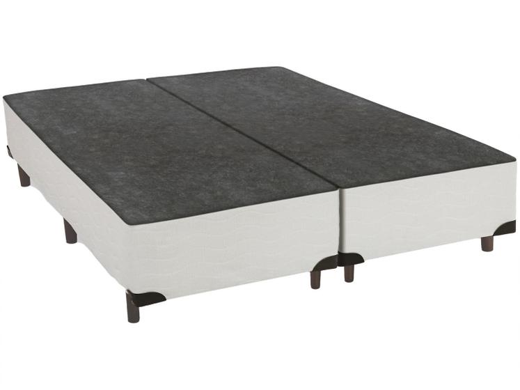 Base Cama Box Queen Reconflex Bipartida - 30x158x198cm Grafito - Base para Cama Box Queen Size ...