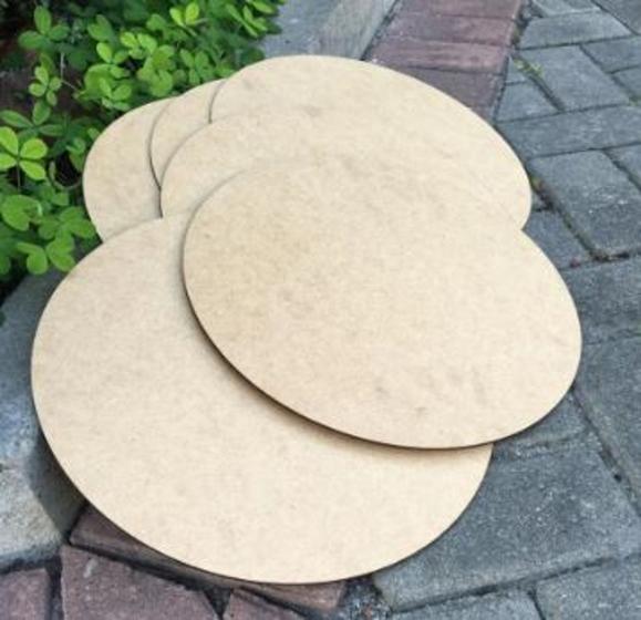 Base em MDF de 3mm com 35cm de diâmetro - Kit com 20 unidades ...