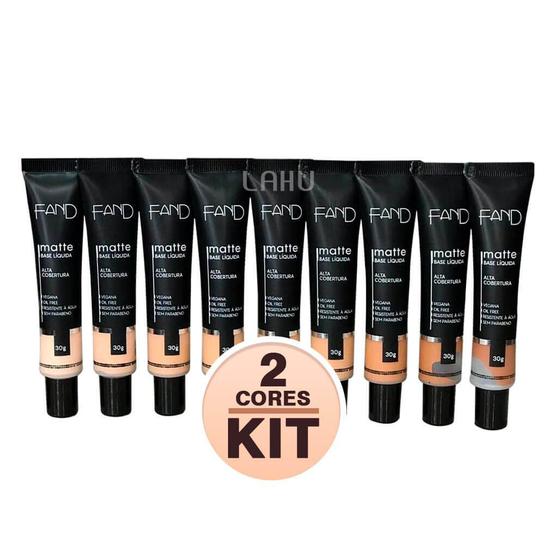 Base Fand Líquida Matte Cores 1 e 9 - KIT 2 Bases Fand - Base ...