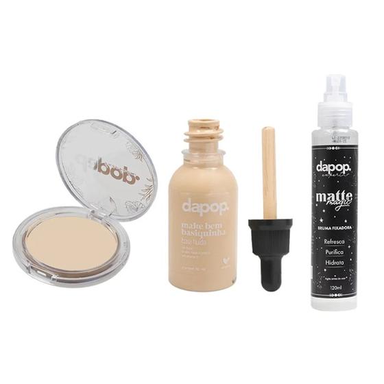 Base Fluida Bem Basiquinha + Base Balm + Bruma Fixador - Dapop - Base ...