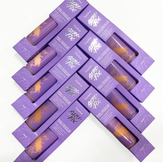 Base líquida de longa duração ruby rose - stay fix cor c00 - Base ...