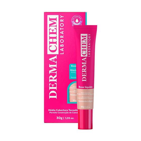 Base Líquida Facial Dermachem Niacinamida Vit E 30g - Base Facial - Magazine Luiza