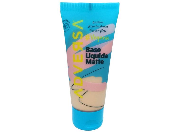 Base Líquida Matte Vegana Adversa Cor 050 - Base Facial - Magazine Luiza