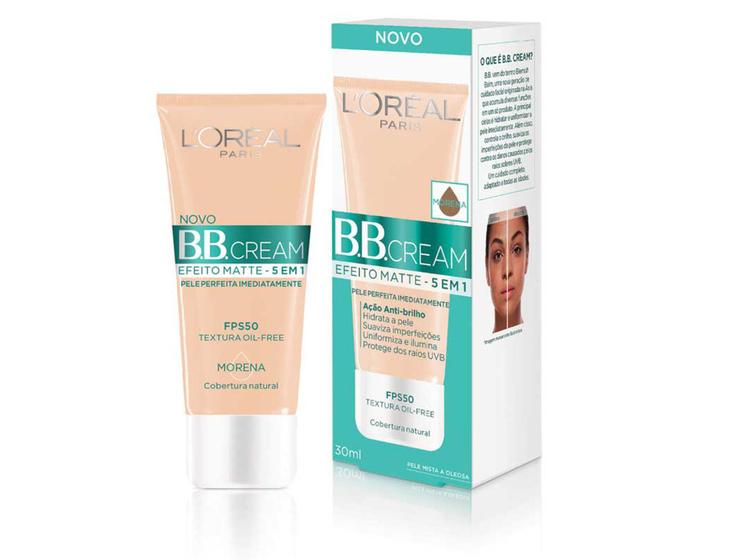 Base Loreal Paris BB Cream 5 em 1 Líquida - Morena FPS 50 30g - BB Cream - Magazine Luiza