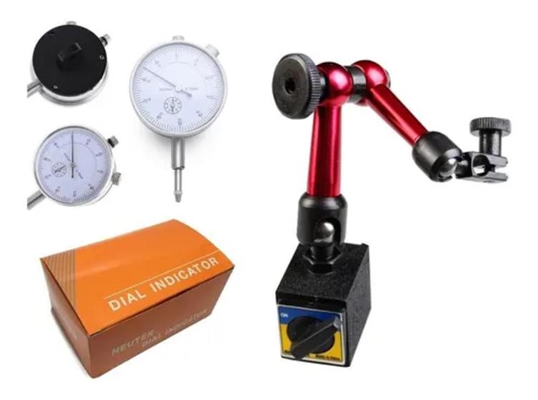 Base Magnética Articulada + Relógio Comparador Digital 12.7 - DIAL - Relógio de Pulso - Magazine ...