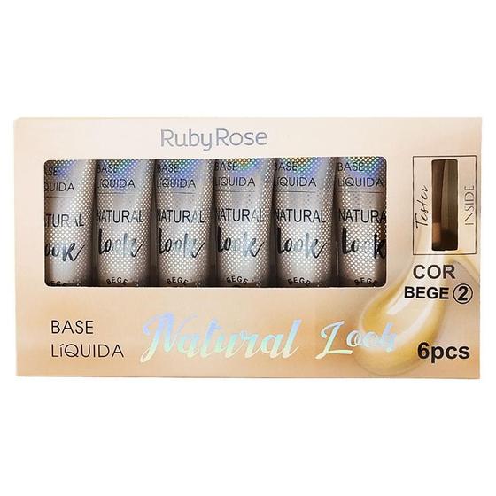 Base Natural Look Ruby Rose Hb-8051 Cor Bege 2 - Box 6 Unid - Base ...