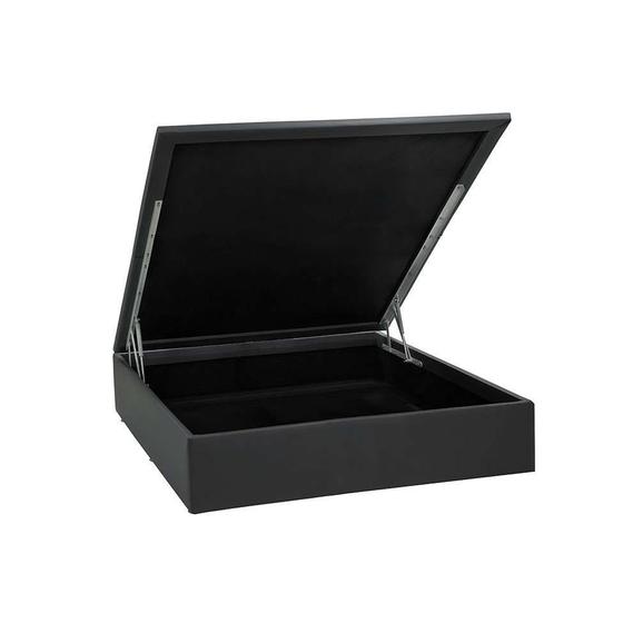 Base para Cama Box Casal Physical ll com Baú (39x138x188) Preta ...