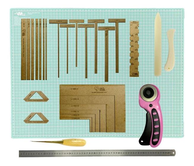 Base Para Corte Grande 90x60 Kit Cartonagem Gabarito Régua Inox 60 ...