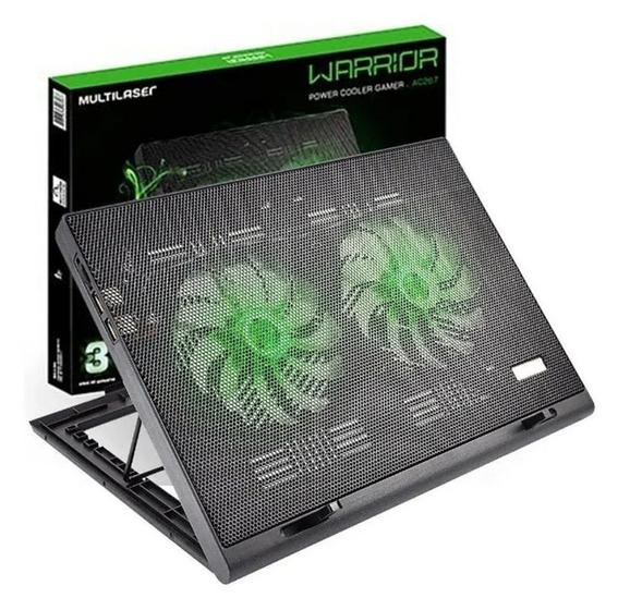 Base Para Notebook Cooler Suporte Gamer Led Luminoso Ac267 - Multilaser ...