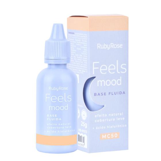 Base Ruby Rose Feels Mood Base Fluida Efeito Natural Cobertura Leve ...