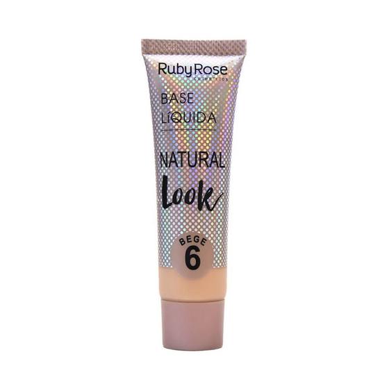 Base Ruby Rose Natural Look Bege - Base Facial - Magazine Luiza