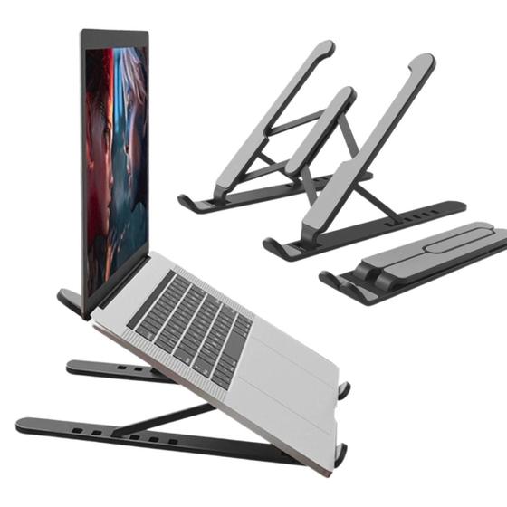 Base Suporte Ergonômico Notebook Dobrável Apoio Regulável Ergonomia ...