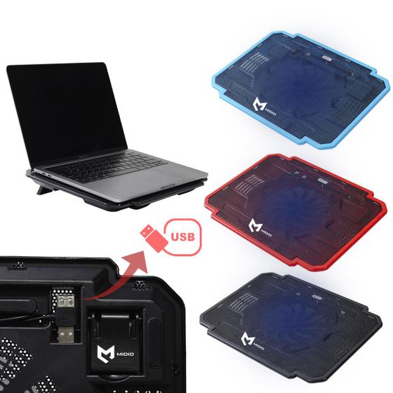 Base Suporte Para Notebook Portátil Ajustável Com Cooler Ventilação ...