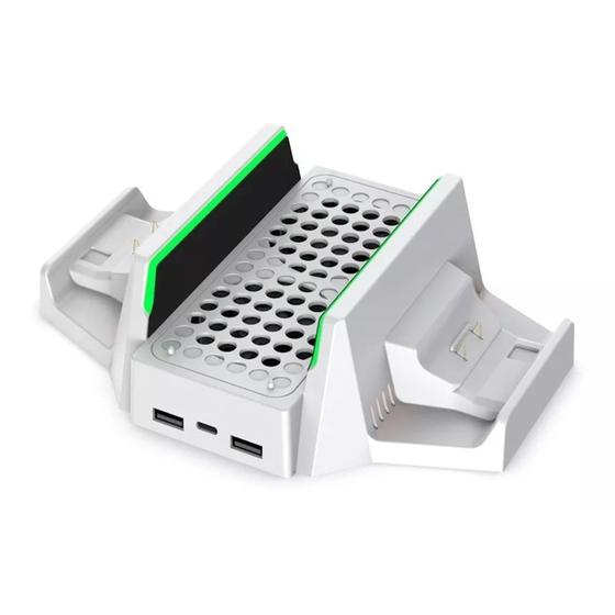 Base Vertical Compatível Com Xbox Series S Cooler + Dock + 2 Baterias ...