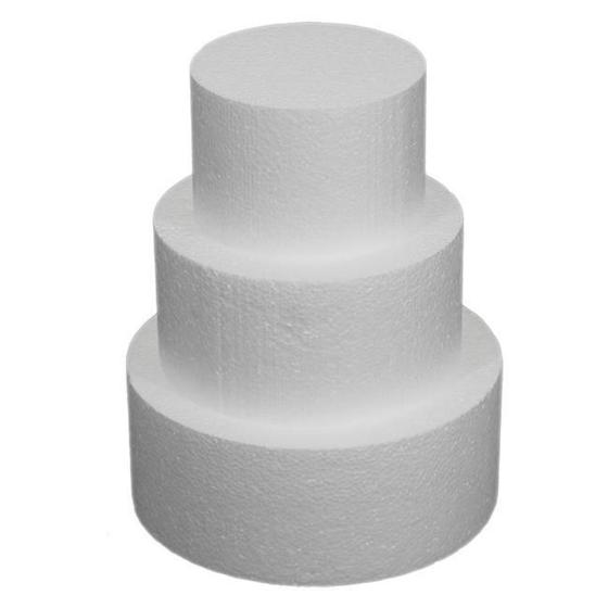 Bases Isopor Bolo Fake 25-20-15 - 10 Cm Altura 2 Kits - Davi Molduras ...