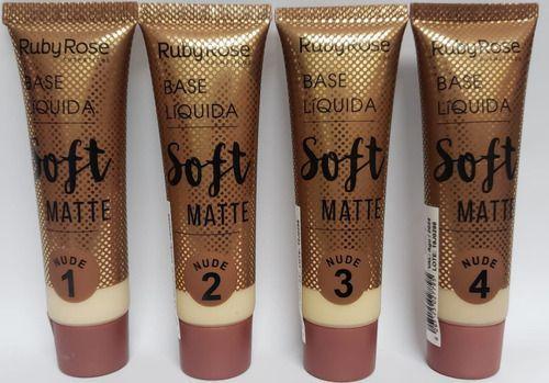 Bases Ruby Rose Líquida Soft Matte Nude (a Escolher) 29ml - Base Facial ...