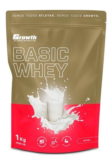 Basic Whey Suplemento Growth Supplements Sabor Natural De 1kg Pó - Creatina - Magazine Luiza