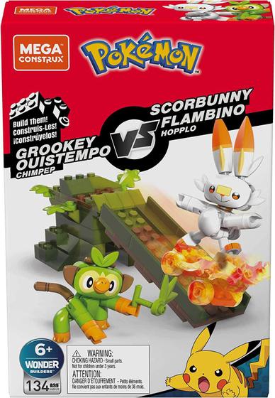 Batalha Grooskey vs Scorbunny - Pokémon - Mega Construx - Brinquedos de ...