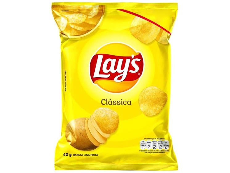 Batata Clássica Lays 40g - Salgadinhos e Aperitivos - Magazine Luiza