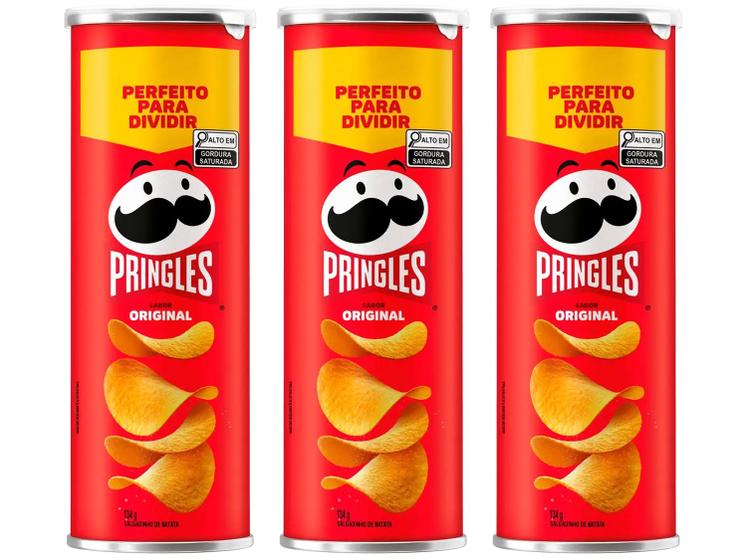 Batata Pringles Mega Original 134g 3 Unidades - Comida Vegana / Comida ...