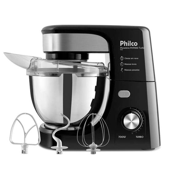 Batedeira Planetária Philco 127v Php500 Turbo Inox Preto 12 Velocidades 4 Litros - Batedeira e ...