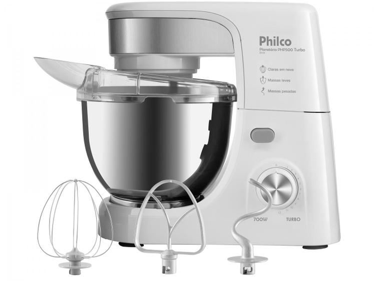 Batedeira Planetária Philco Branca 500W - PHP500 Turbo 11 Velocidades - Batedeira e Acessórios ...