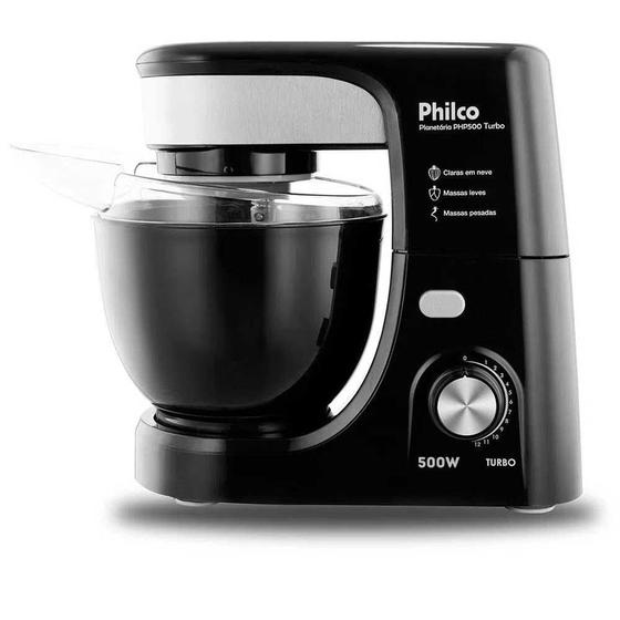 Batedeira Planetária Philco PHP500 500W Turbo Preta 127V - Batedeira e Acessórios - Magazine Luiza