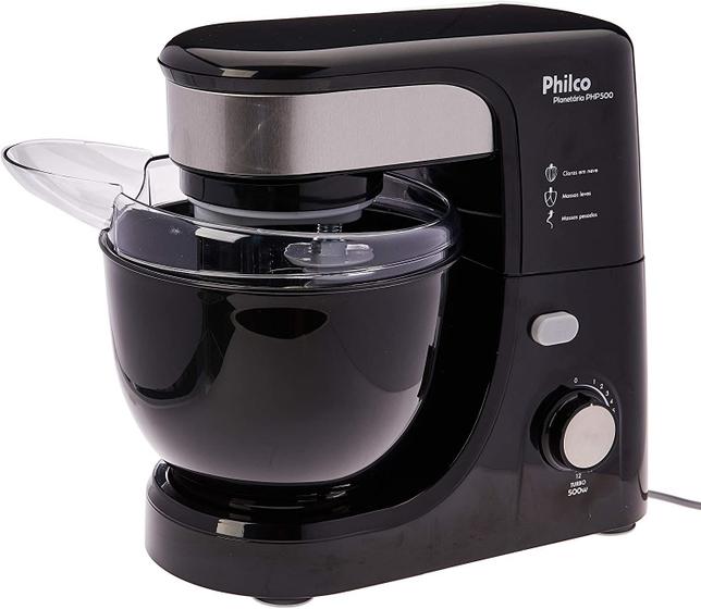 Batedeira Planetária Philco PHP500 Turbo, 12 Velocidades, 1 Tigela 500W, Preta 220V - Batedeira ...
