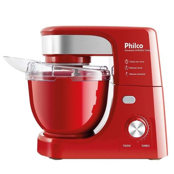 Batedeira Planetária Philco PHP500 Turbo, 12 Velocidades, 1 Tigela 500W, Vermelha - Batedeira e ...