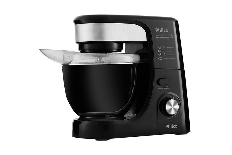 Batedeira Planetária Philco PHP500 Turbo 500W 127V Preta - Batedeira Industrial - Magazine Luiza