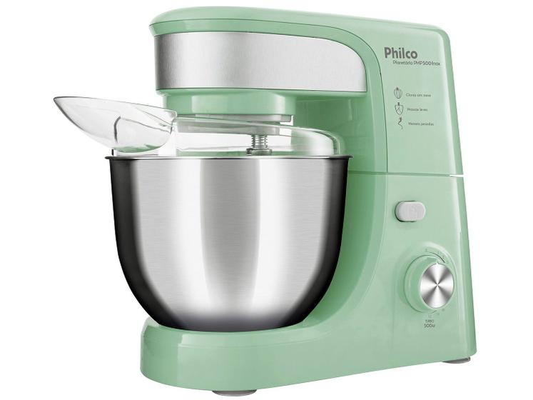 Batedeira Planetária Philco Verde e Prata 500W - Turbo Inox PHP500 12 Velocidades - Batedeira e ...