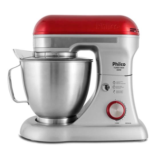 Batedeira Planetária Philco Vermelho Turbo, Tigela Inox 12 Velocidades 1000W PBP800VM 110V ...