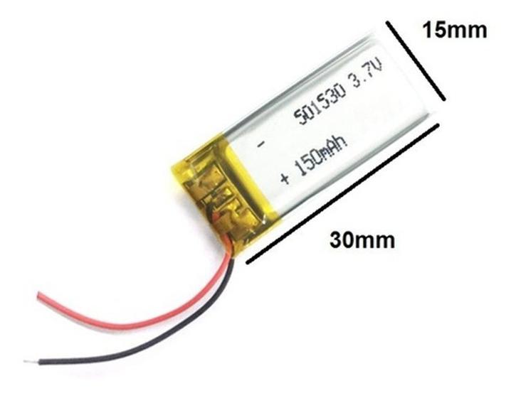 Bateria 150 Mah 3.7v Com 2 Fios 5mm X 15mm X 30mm 501530 - - bgb ...