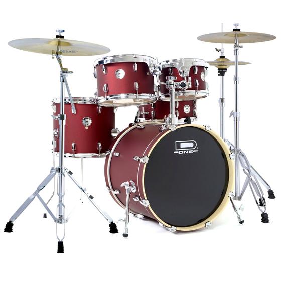 Bateria Acústica D-One Rocket DR20 Red Satin Sparkle Bumbo 20 Polegadas ...