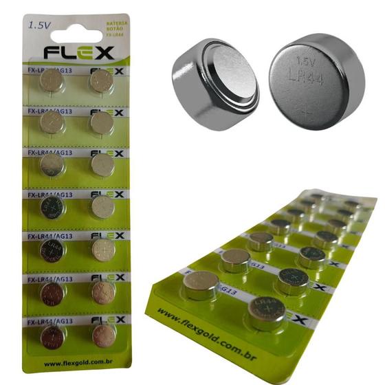 Bateria Botão Lr44 1,5v Flex Cartela 14 Unidade FX-LR44-AG13 - Bateria - Magazine Luiza