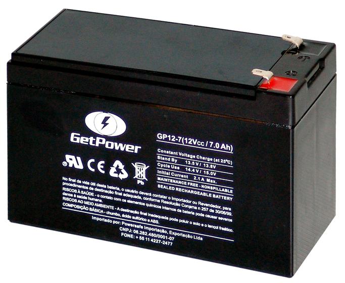Bateria GetPower Selada VRLA 12V 7Ah - Kaiser - Bateria de Carro ...