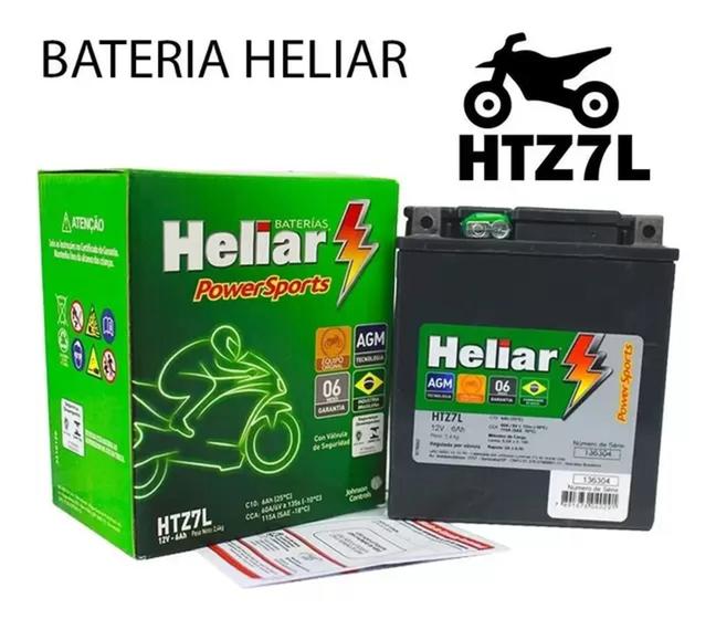 Bateria Heliar Htz7l 6ah Cbx250 Twister Cb 300 Lander 250 Falcon