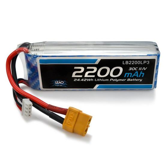 Bateria Lipo Leão 2200mah 11.1v 3s 30c Xt60 Aeromodelos Drone - Leão Modelismo - Acessórios para ...