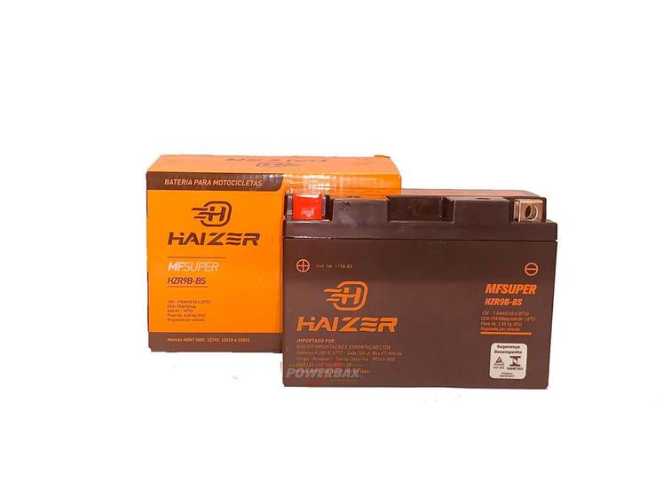Bateria Moto Haizer 7.5AH 12V (HZR9B-BS) (YT9B-BS) - Yamaha - Bateria ...